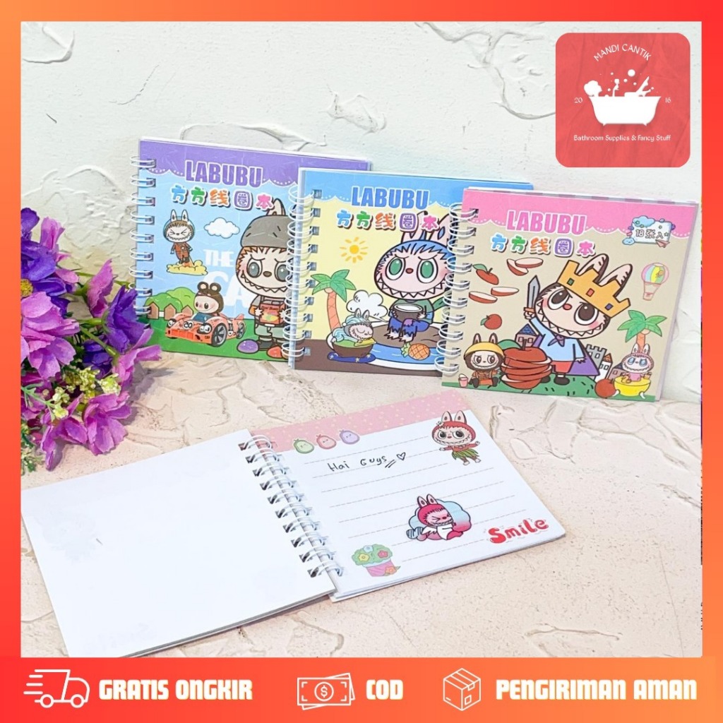 Labubu Spiral Sticker Book SZ-335 BK-1722 / Labubu photo sticker Album ...