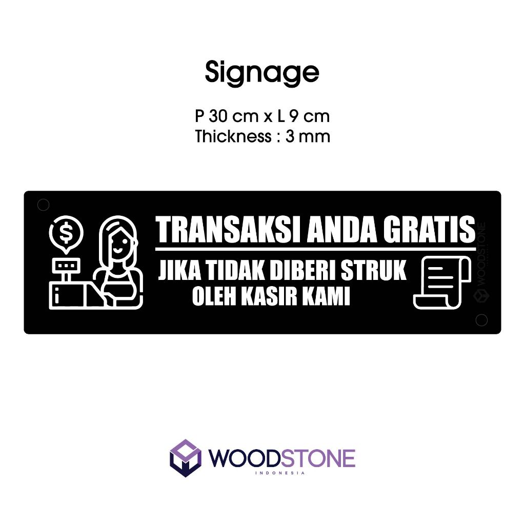 Cashier's Sign - Free Transaction Writing Board If Not Given a Receipt ...