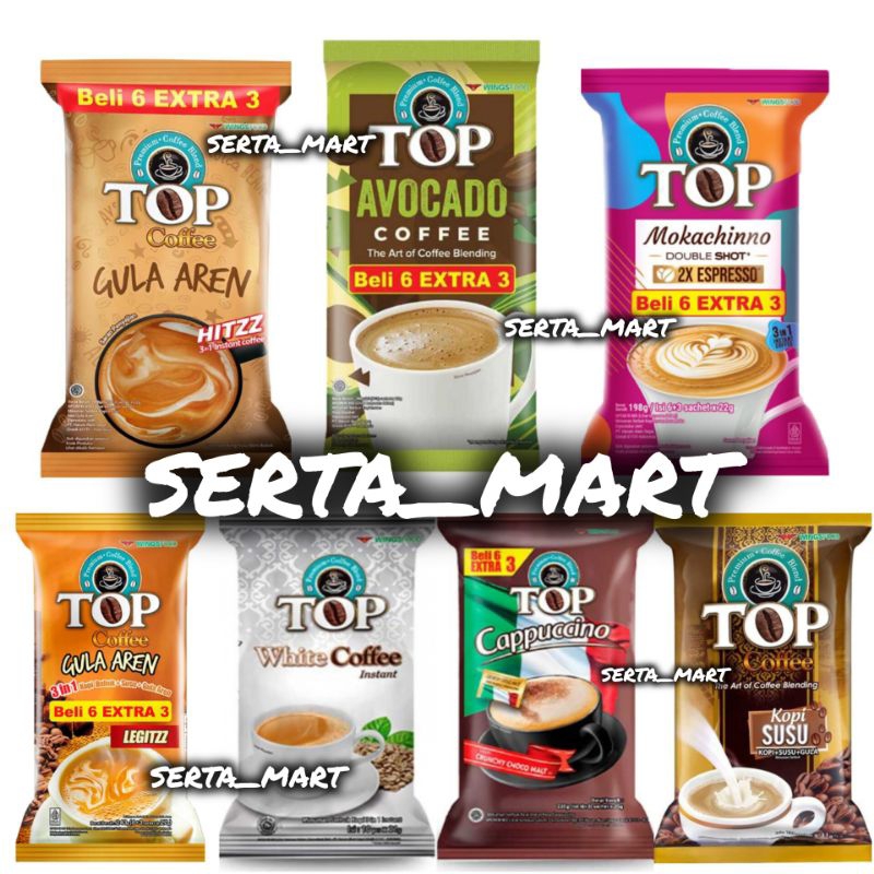 Top Coffee - 3-in-1 Instant Coffee - Avocado Coffee Palm Sugar/ Barista ...
