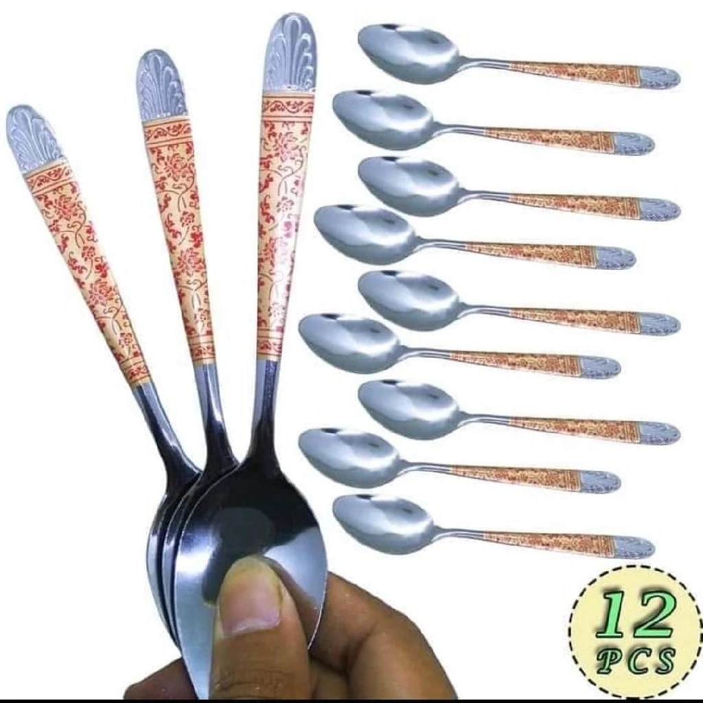 GPO Batik Motif Tablespoon, Thick Stainless Material, 12 PCS | Shopee ...