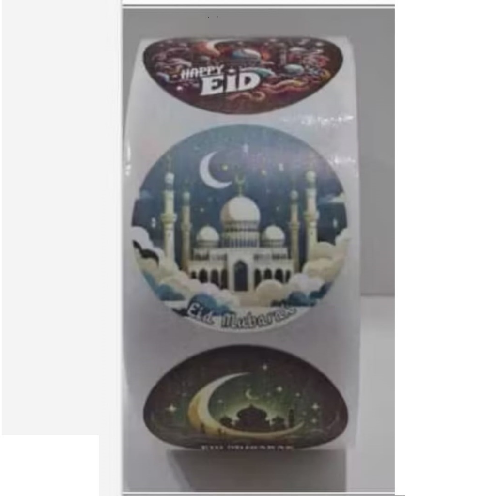 Eid Mubarak Stickers Label Eid Al-Fitr Stickers Hari Raya Greetings ...