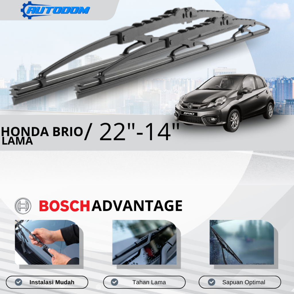 Bosch Advantage Car Window Wiper for Old Honda Brio 2018 and below 22 ...