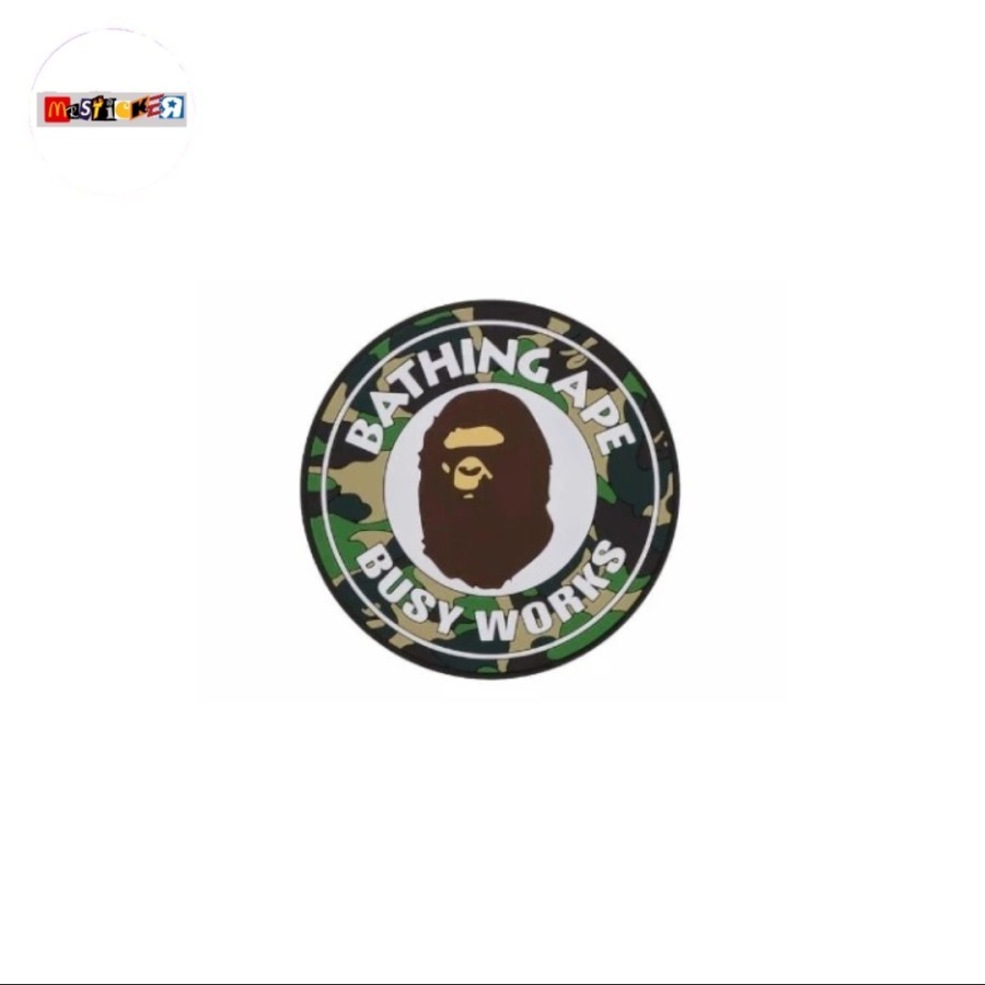 Sticker Bathing Ape Busy Works logo rounded bape sticker | Shopee Singapore
