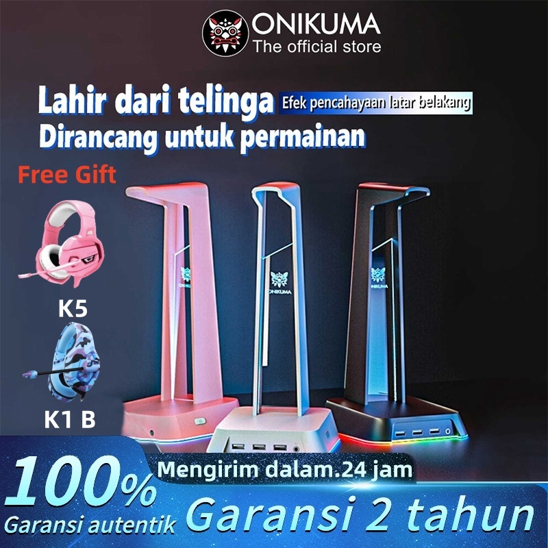 Onikuma ST-2 RGB Gaming Headphone Stand Computer Desktop Headset ...