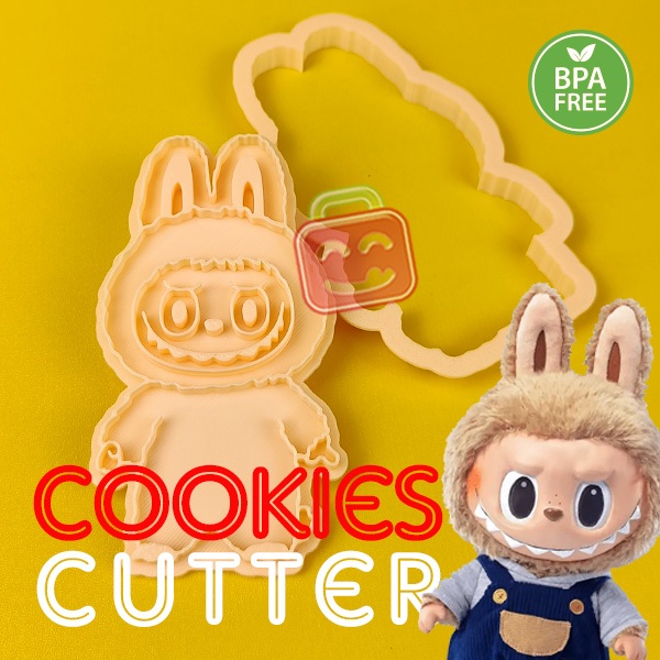 Cookies Cutter LABUBU Monster Large Icing Sugar STAMP EMBOSSER Tasty ...