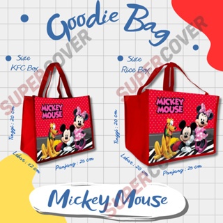 MERAH Red Mickey Mouse Picture Goodie Bag, Red Mickey Mouse Character ...