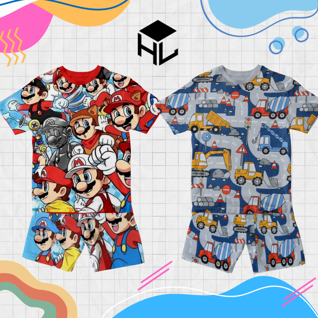 Cool, Cute Mario Character Printed T-Shirt Set for Boys Ages 1 - 10 ...