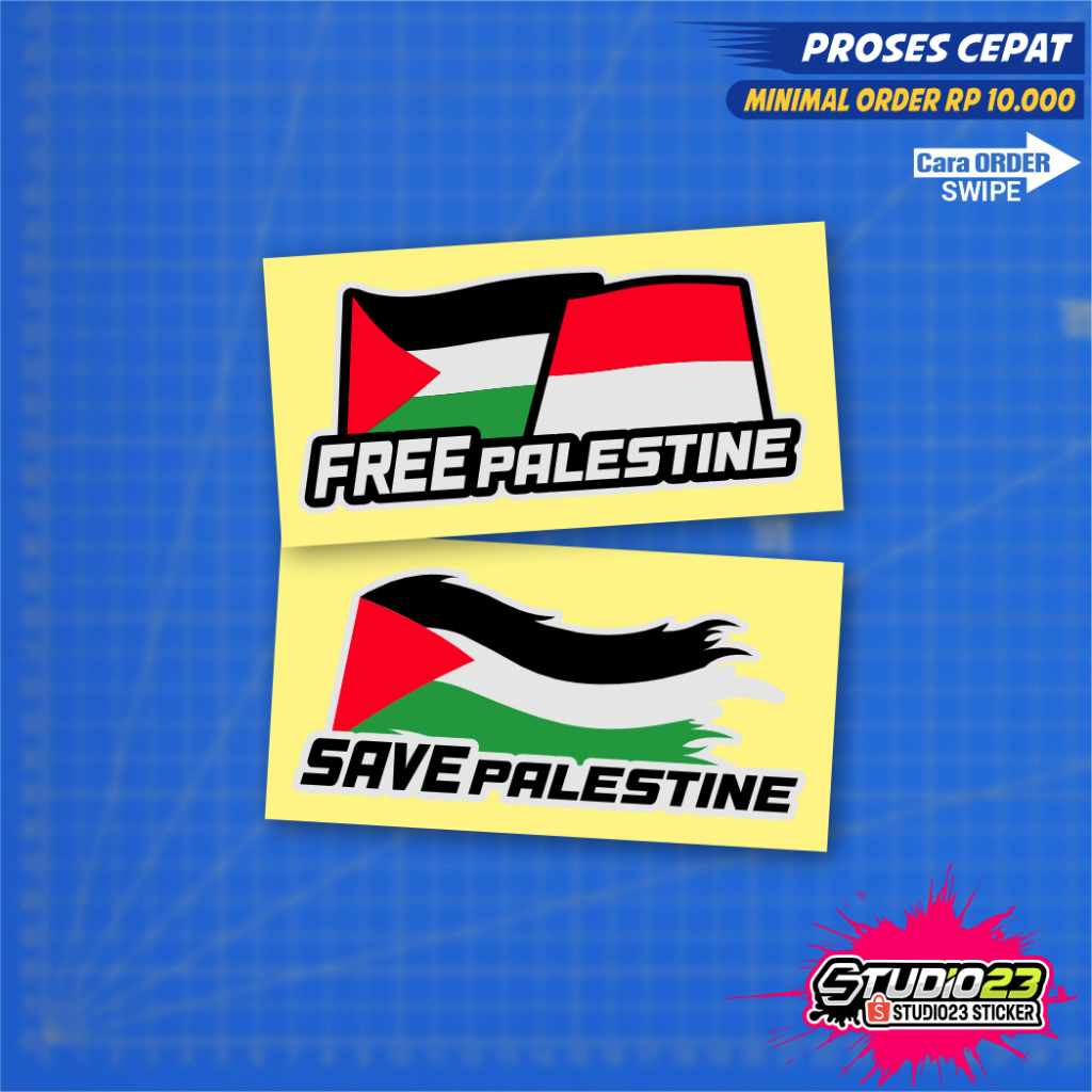 Palestine Indo Sticker, Free Palestine, Save Palestine Cutting Sticker ...