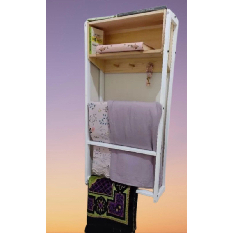 Mukena rack, bookshelf, prayer rug rack, multi-purpose rack | Shopee ...