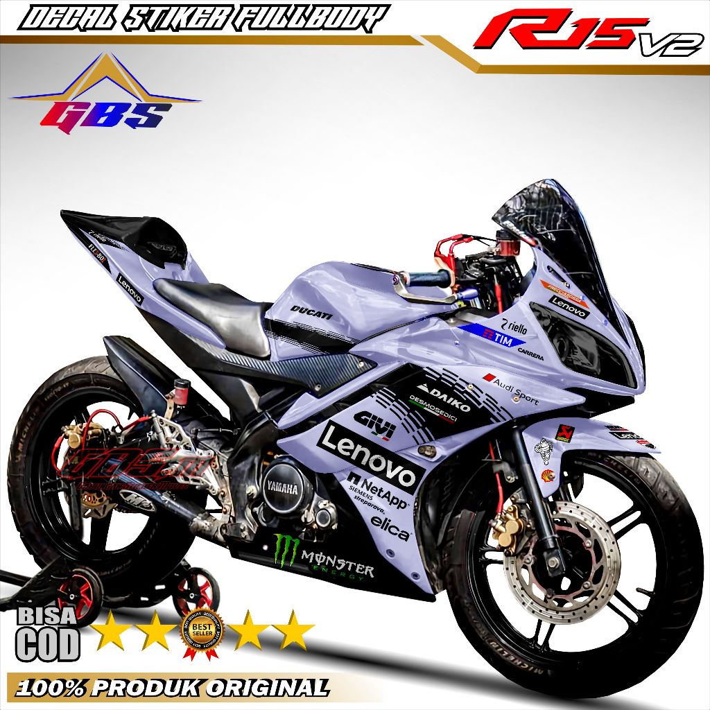Decal R15 V2 Sticker Yamaha R15 V2 Fullbody Decal Sticker R15 V2 ...