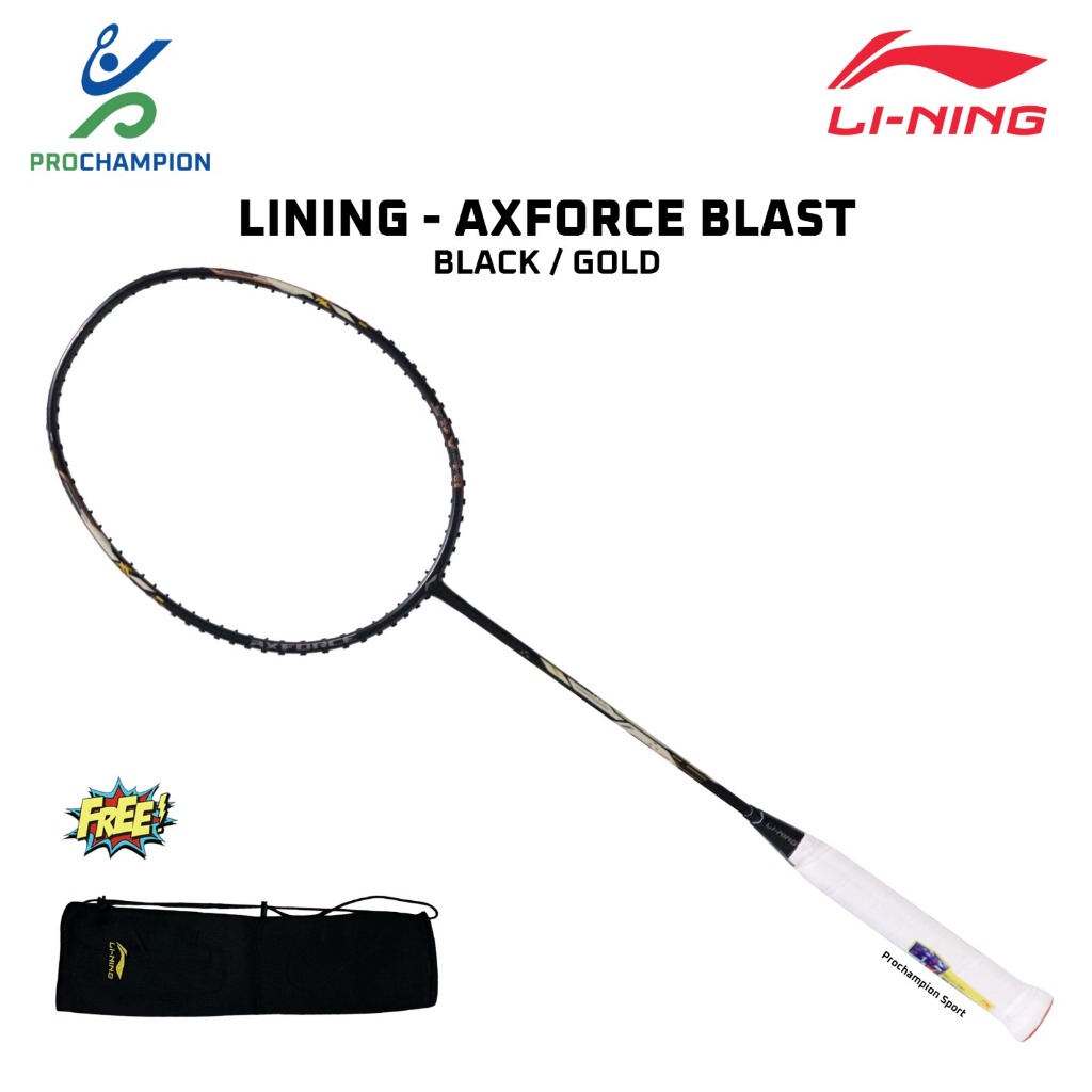 New! Badminton Racket Lining Axforce Blast Li-Ning Ax Force Blast Black ...