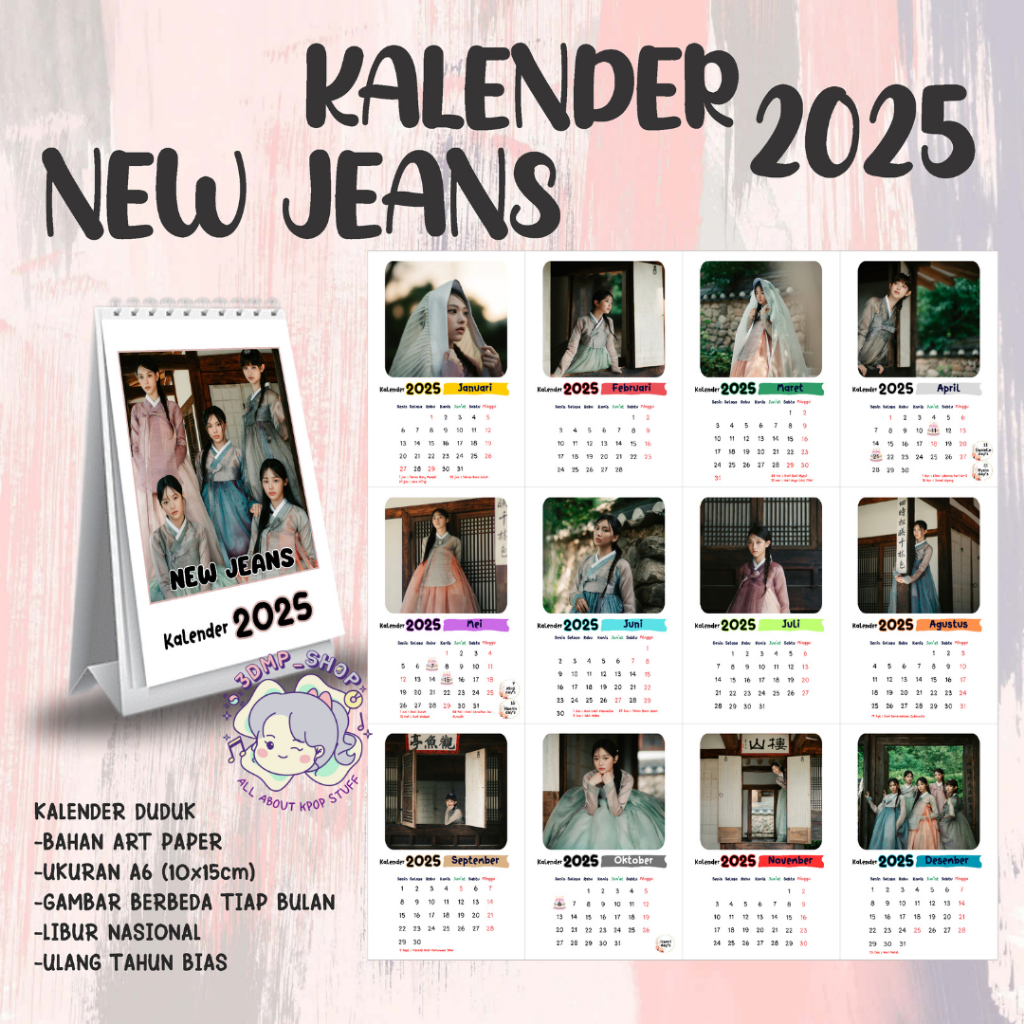 Sitting CALENDAR 2025 NEW JEANS | Shopee Singapore