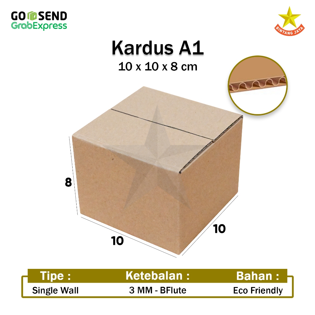 Cardboard BOX CARTON PACKING DUS A1 PLAIN 10 CM x 10 CM x 8 CM | Shopee ...