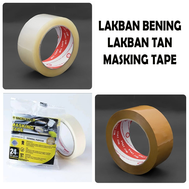 Duct TAPE UNIT 90 YARD (CLEAR/TAN/MASKING TAPE) | Shopee Singapore
