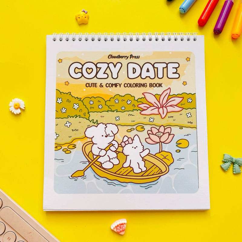 Cozy Date Cute And Comfy Coloring Book - Coloring Book for Children And ...