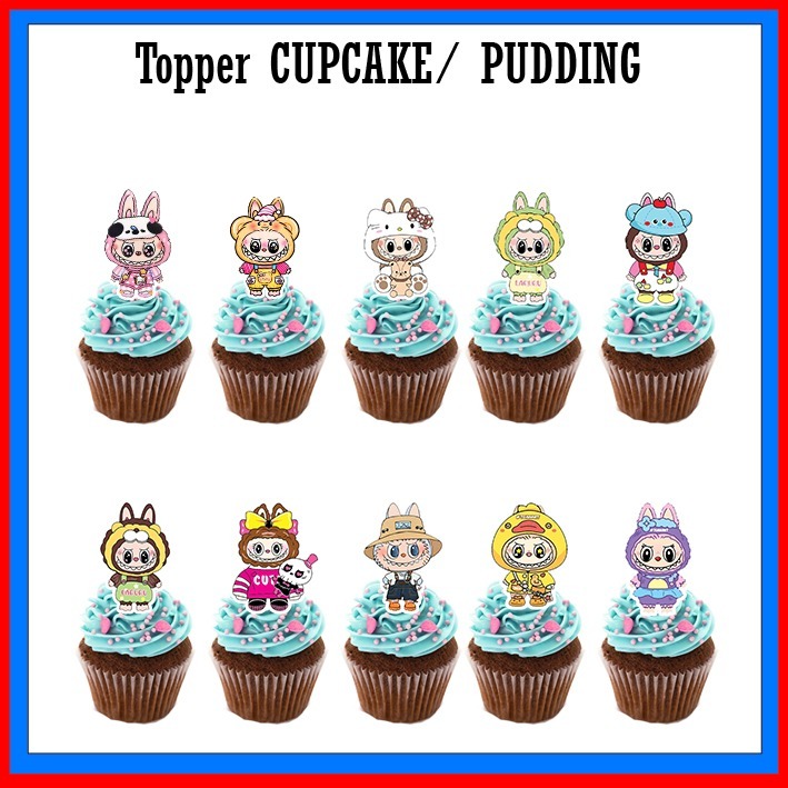 Bj - Labubu Birthday Cupcake Topper / Birthday Cake Decoration | Shopee ...
