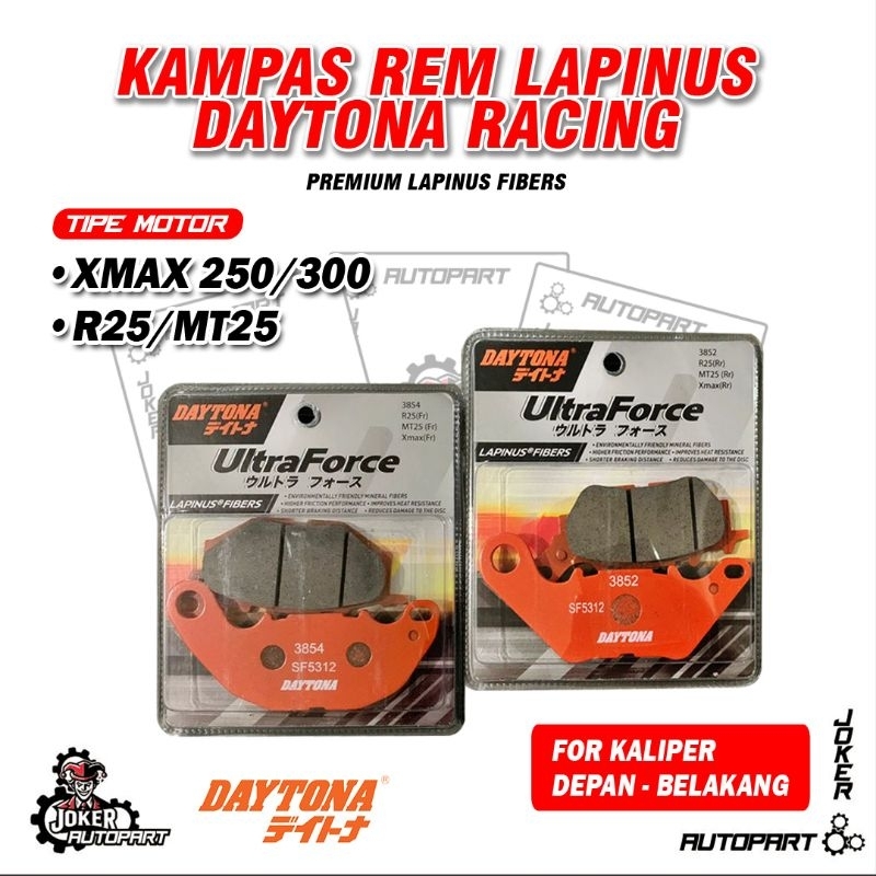 Daytona Dispad Brake Pad Xmax 250 300 Old New Connected R25 MT25 ...