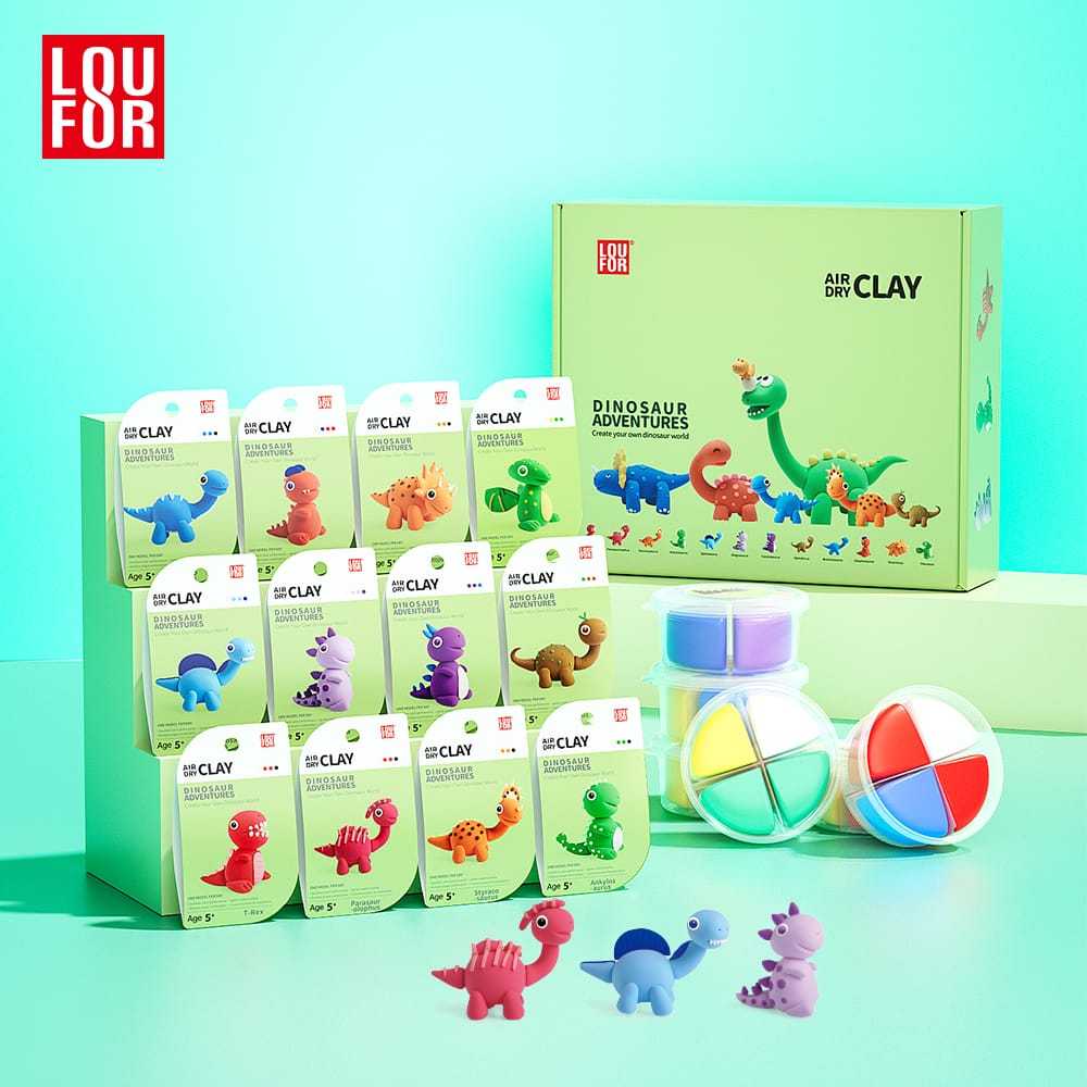 LILIN AIR DRY CLAY/DINO SERIES CHILDREN'S TOY WAX | Shopee Singapore