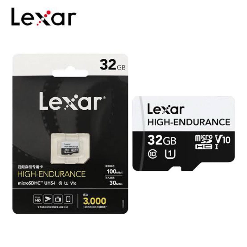 Micro SD - SDHC Lexar 32GB High-Endurance UHS-1 Class 10 Official Guarantee For CCTV/IPCAM/HP ...