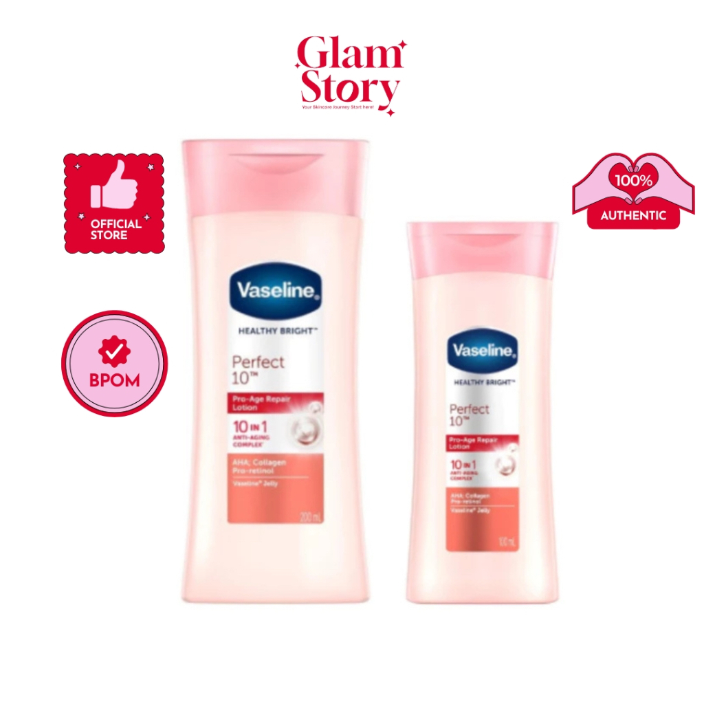 Vaseline Lotion Healthy Bright Perfect 10 Pro-Age Repair Lotion ...