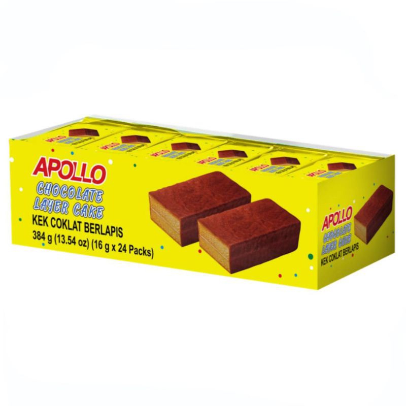 Apollo Chocolate Layer Cake Malaysia (24 pack) | Shopee Singapore