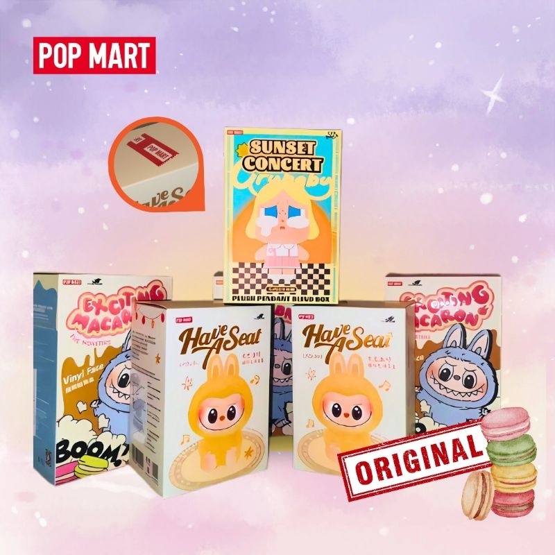 Ready original 100% labubu Popmart original labubu Doll Cry Baby Sunset ...