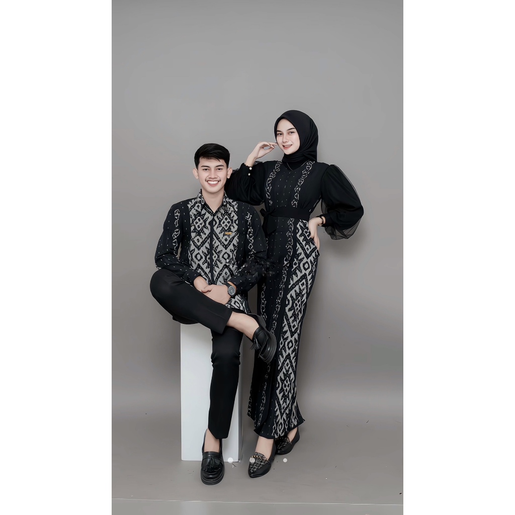 New PADMA BLACK COUPLE WOVEN CLOTHES EID WEDDING CLOTHES EID COUPLE SET ...