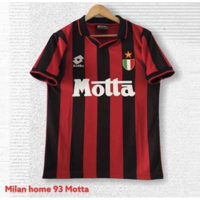 Ac milan home retro classic Jersey MKta 93/94 /blockcore/skena | Shopee ...
