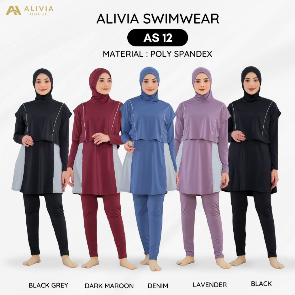 Alivia swimwear AS 12 - Islamic muslimah Swimsuit Poly Spandex for ...