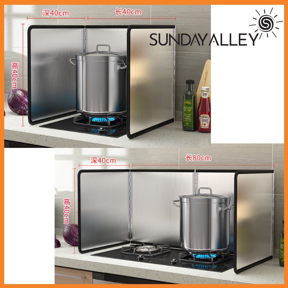 Sunday Alley - Stainless Stove Protector Divider Kitchen Wall Cooking ...