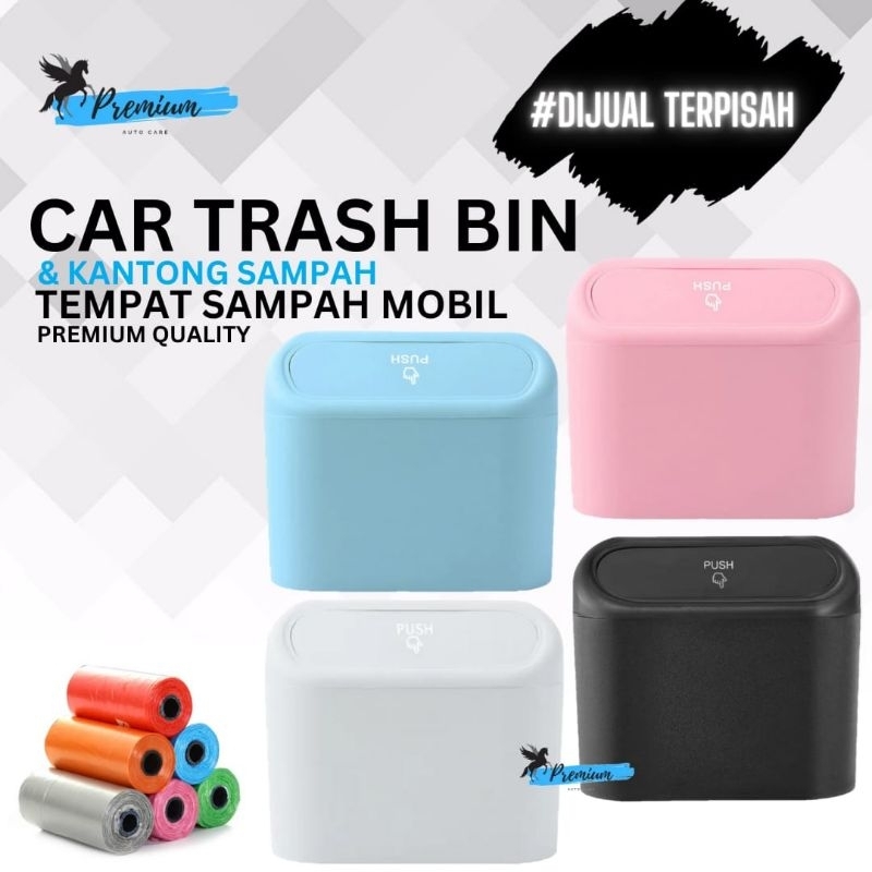 Car Trash Can / Car Push Trash Bin / Trash Can Garbage Bin / Slim ...