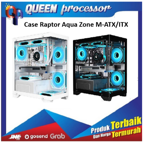 Raptor Aqua Zone M - ATX/ITX Black & White Casing | Shopee Singapore