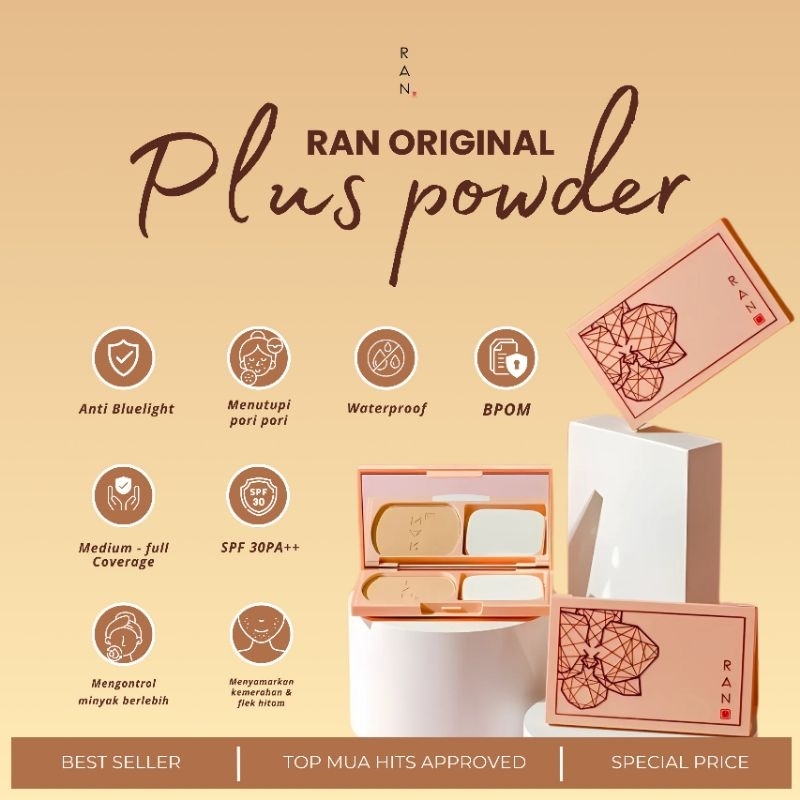 NEW RETAIL RAN ORIGINAL PLUSH FOUNDATION POWDER BEST ORIGINAL MINI RAN ...