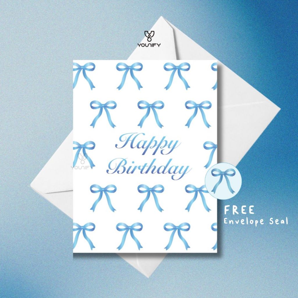 Bluey Birthday Card Envelope Greeting Card Happy Birthday Coquette Pink ...