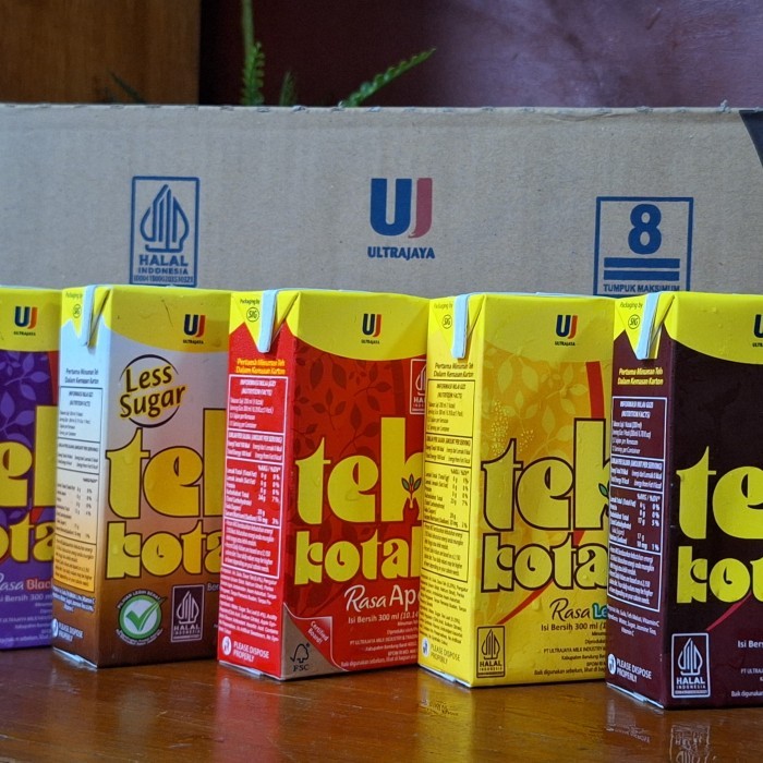 Ultra Jaya UHT 300 Tea Flavored Tea Drink Box ML Contains 6 pcs Apple ...