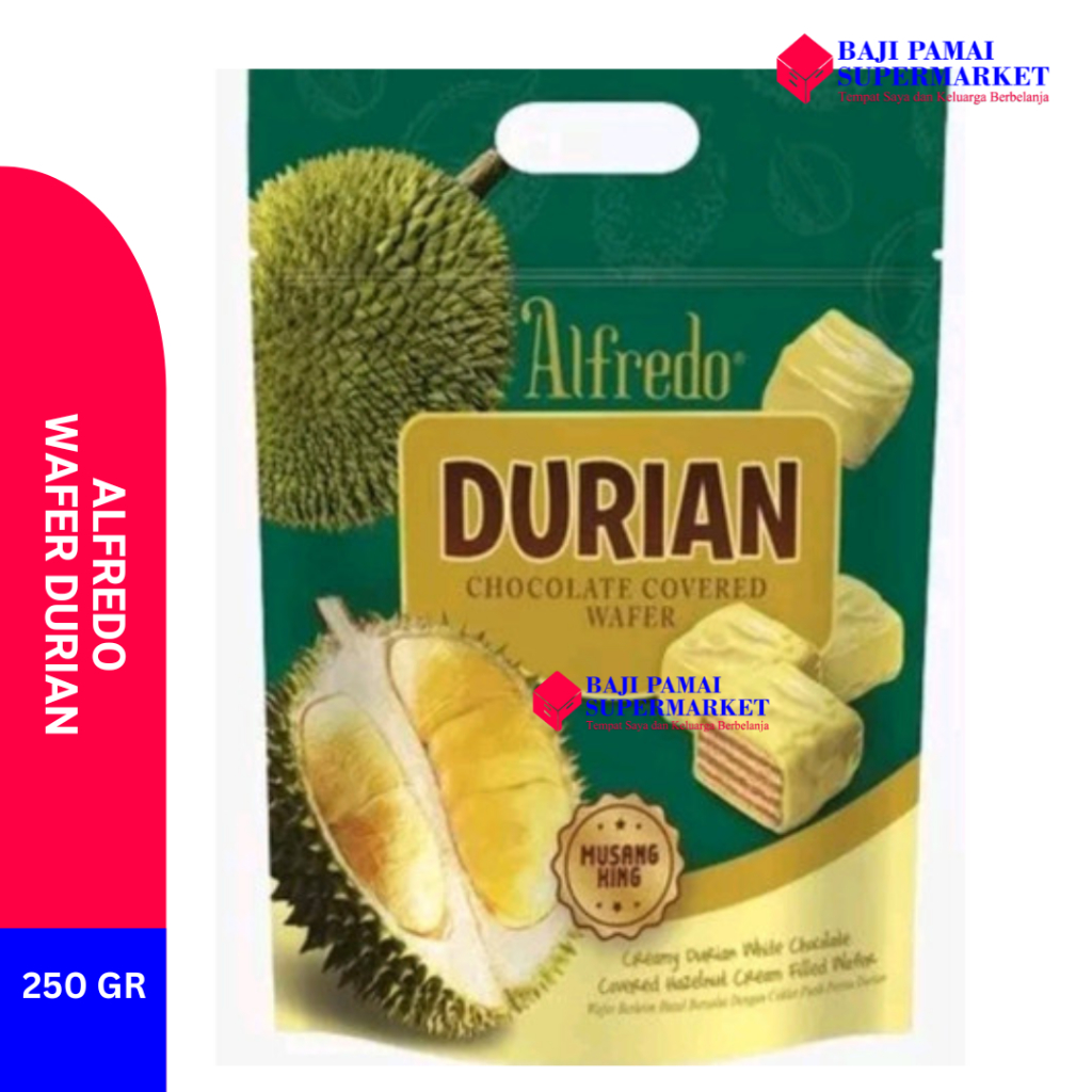 Alfredo Cubic Wafer Durian 250g Alfredo Durian Chocolate Covered Wafer ...