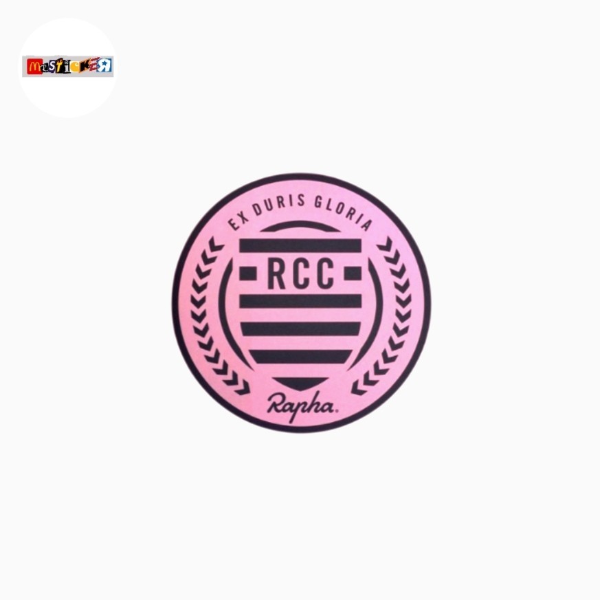 Rcc Rapha Cycling Club Ex Duris Gloria sticker rounded logo cyclist ...