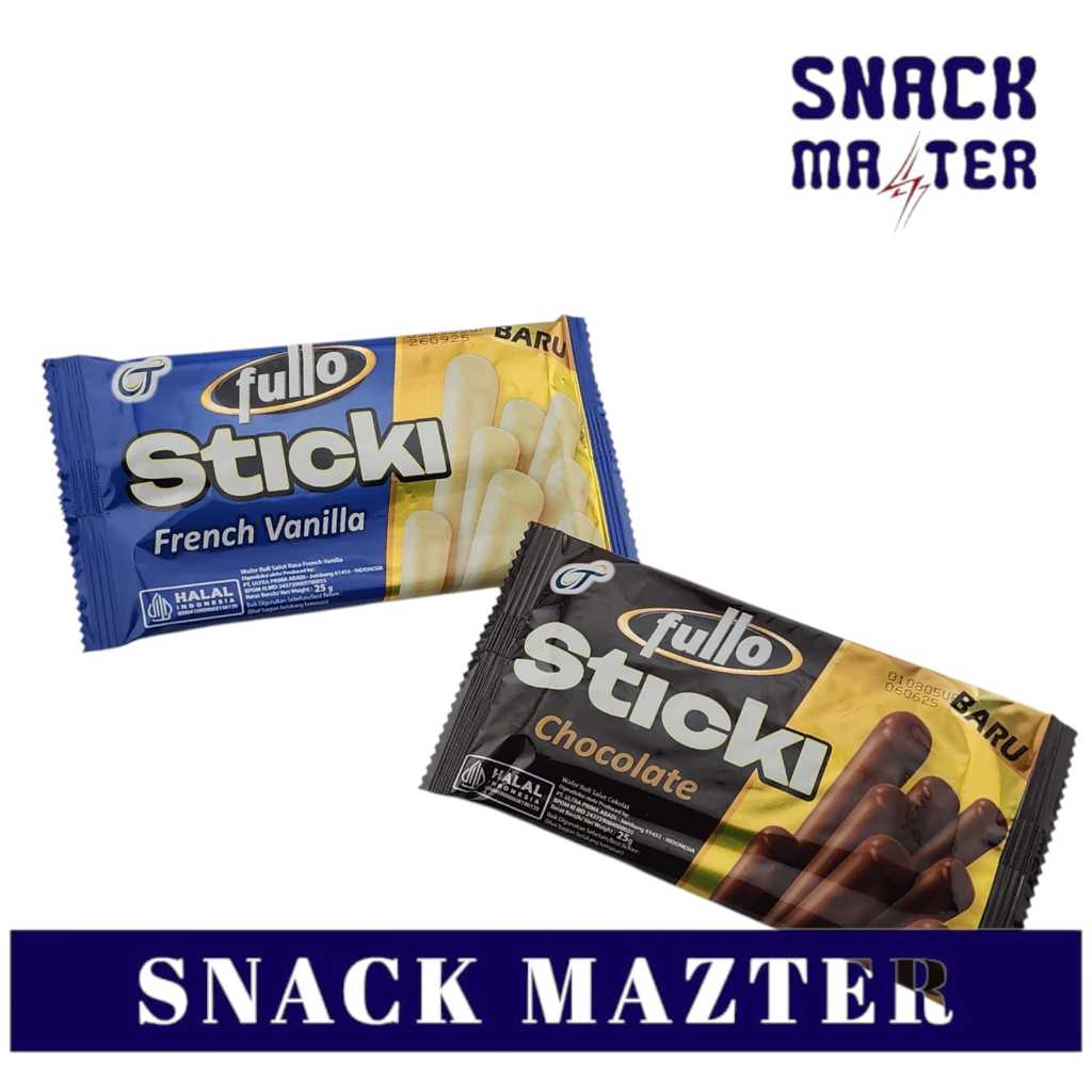 Fullo Sticki Chocolate Wafer roll Chocolate Coated - Net 25 gr | Shopee ...