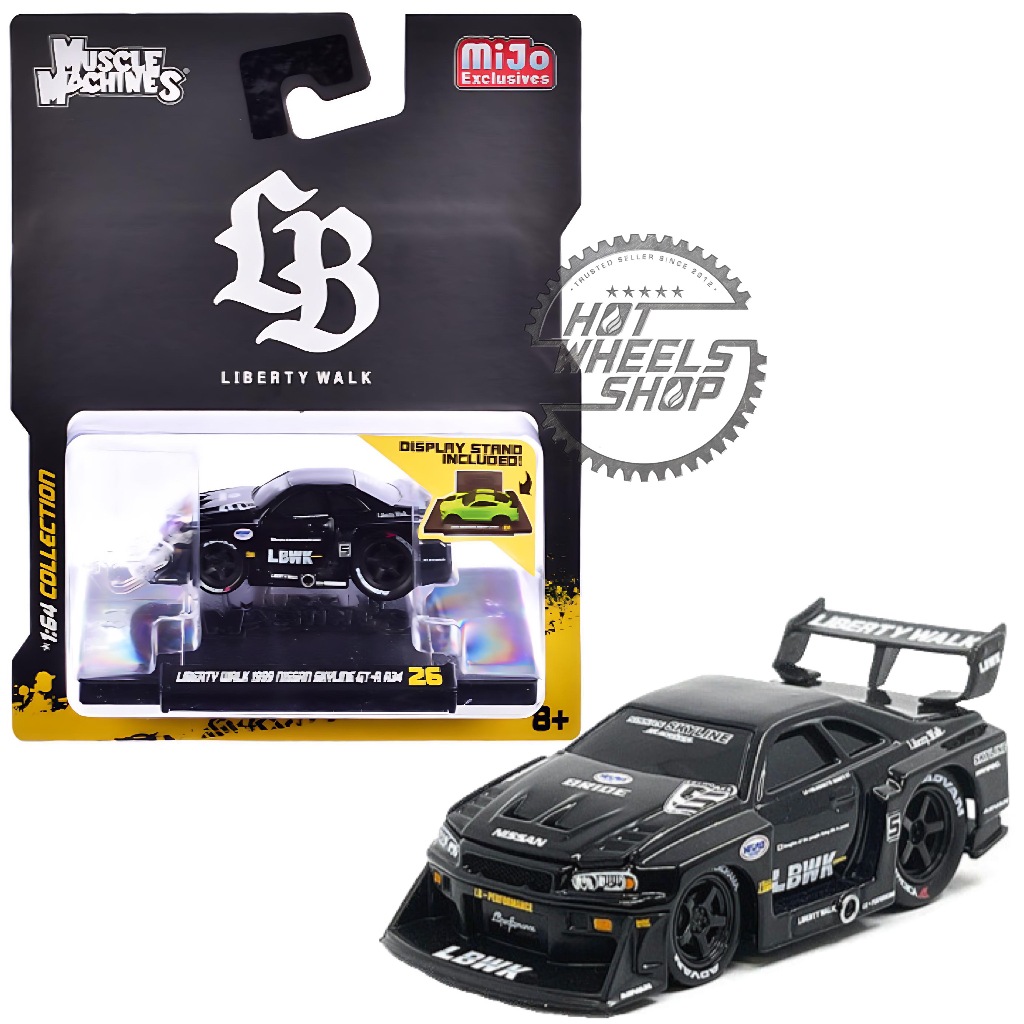 Muscle MACHINES LBWK NISSAN GT-R R34 SUPER SILHOUETTE SKYLINE (BLACK ...
