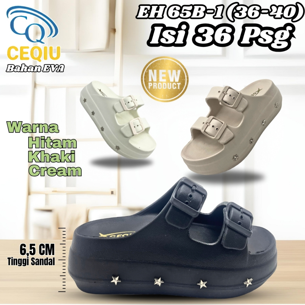 Korean style women's high wedge sandals star variations EH 65B-1 (36-40) new two tire wedge ...