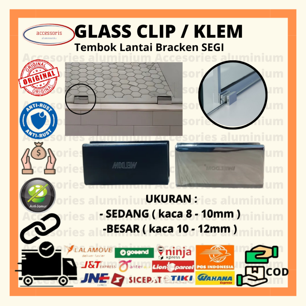 Glass Clip Glass Partition Wall Clamp Welcome Divider | Shopee Singapore