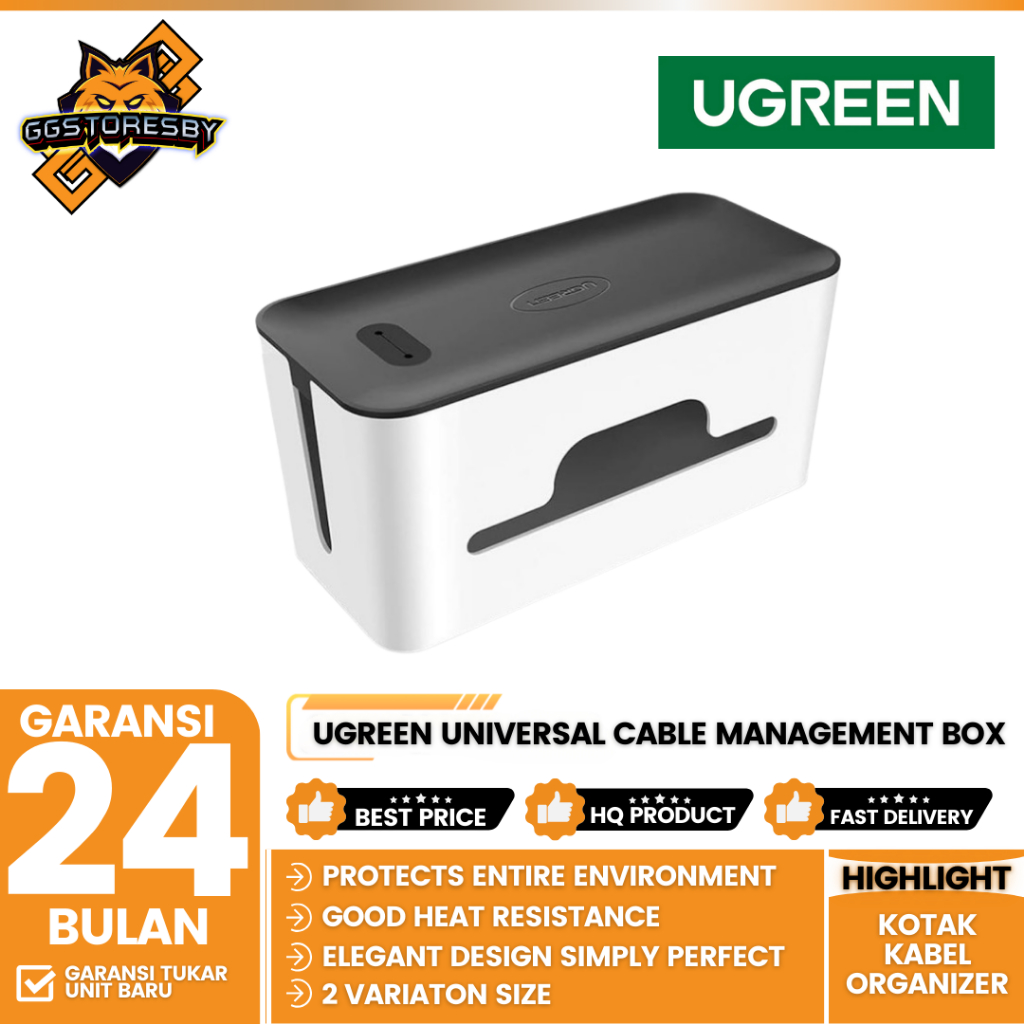 Ugreen UNIVERSAL CABLE MANAGEMENT BOX - CABLE ORGANIZER BOX | Shopee ...