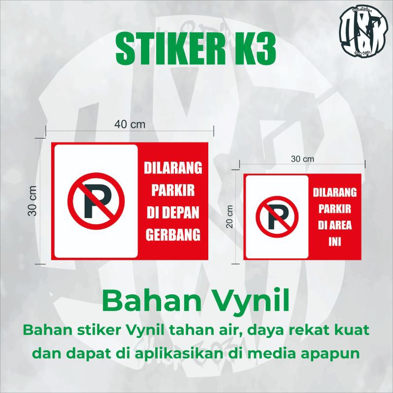 Warning STICKER/PARKING STICKER/VYNIL STICKER/PLANG STICKER/K3 STICKER ...