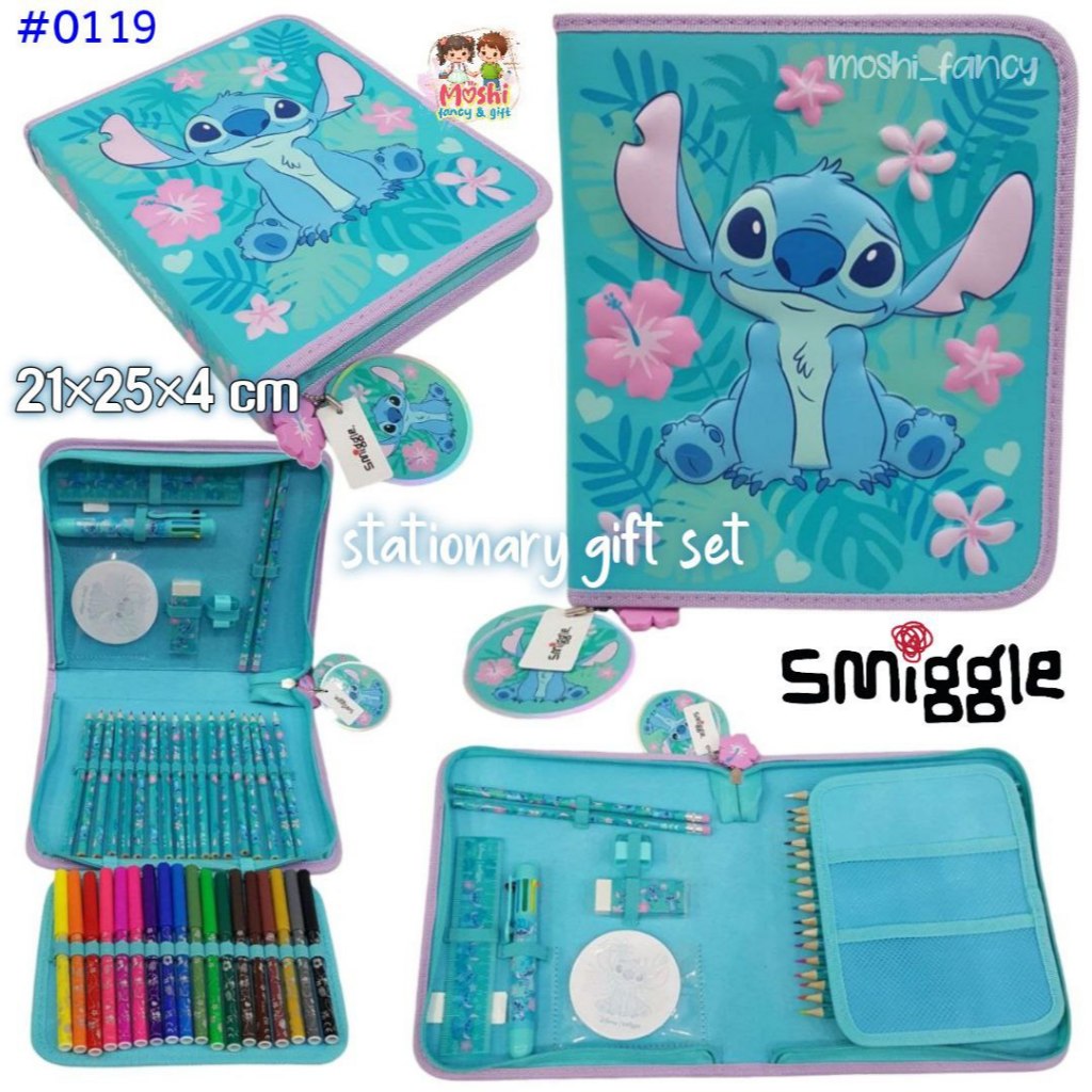 Smiggle Midi Zip Kit Stationary Gift Set Disney Stitch / Smiggle Stitch ...