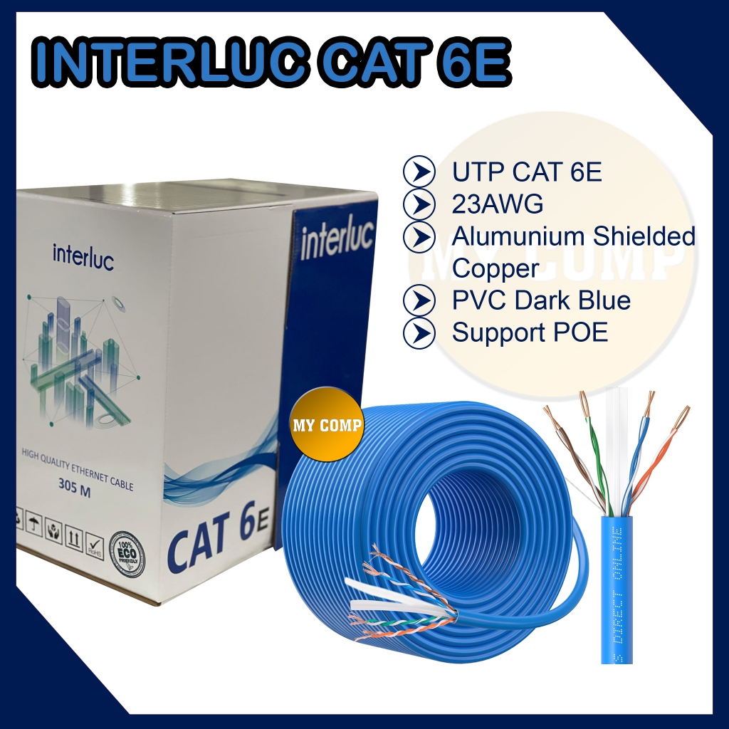 Interluc Cat 6 UTP Cable Retail Meter Cable Lan Network Network Cat6 ...
