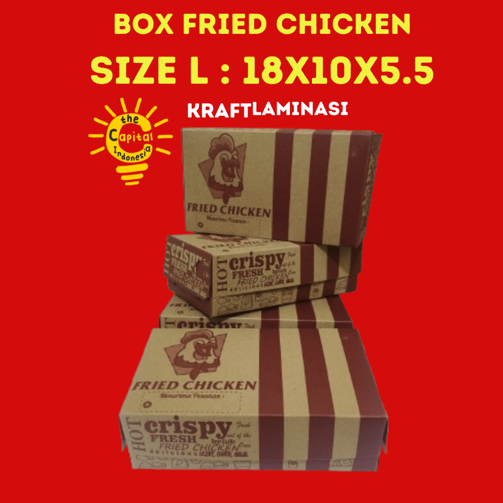 Kfc FRIED CHICKEN KRAFT LAMINATED BOX contains 100 pcs | Shopee Singapore
