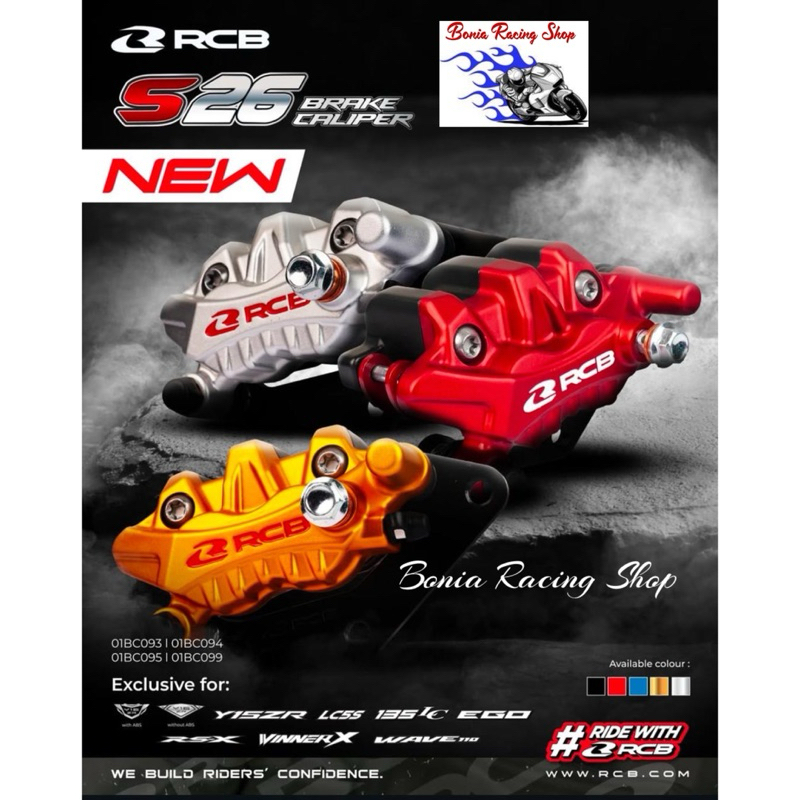 Rcb S26 2 Piston Front Caliper Nmax Old/New, Aerox Old/New, R15 V2 V3 ...