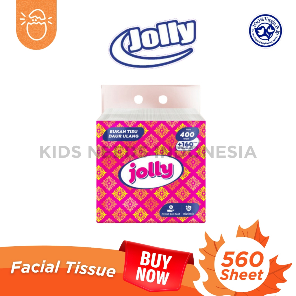 Jolly Facial Tissue 2 Ply Facial Tissue 560 Sheet | Shopee Singapore
