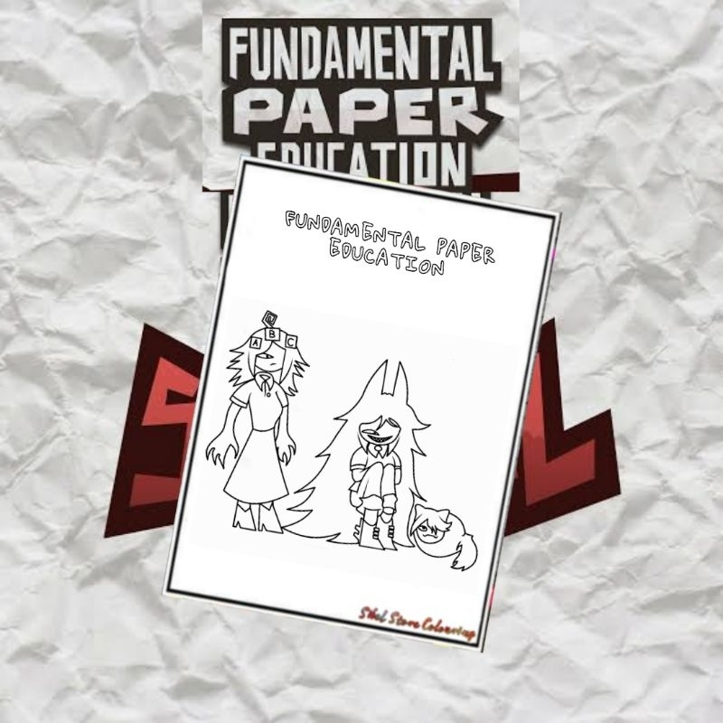 Children's Coloring Paper Fundamental Paper Education Theme V1 (10 ...