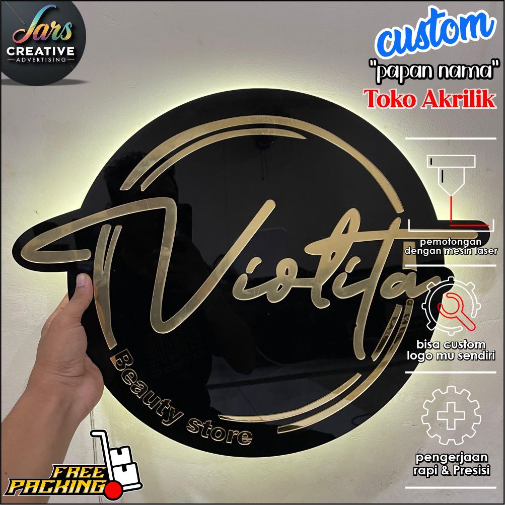 Custom Nameplate Custom Luxury Logo Caffe Shop Restaurant Sign Embossed ...